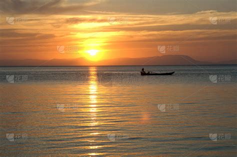 柬埔寨 船 水 水平画幅 无人 户外 太阳 海洋 日落 摄影