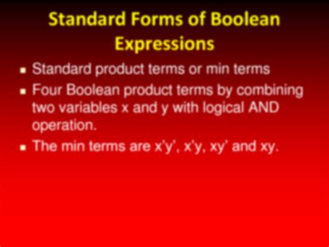 Solution Dld Lecture 08 Standard Forms Of Boolean Expressions Sop Pos