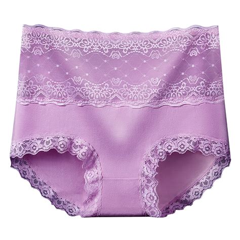 Diufon Oversized Underwear For Women High Waisted Lace Briefs Solid
