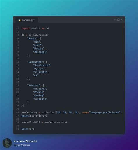 Kin Leon Zinzombe On Linkedin 30daysofdatascience Python Programming Datascience Pandas