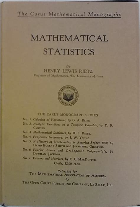 Old Statistics Books Learning From Data