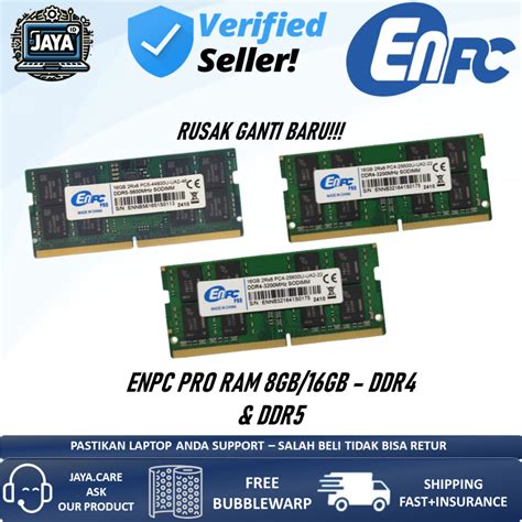 Jual Ram Laptop Enpc Pro 16gb8gb Ddr5ddr4 Sodimm Murah Shopee Indonesia