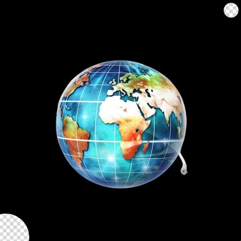 Premium Psd Earth With Digital Elements Like Pixels And Data Streams
