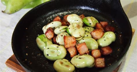 そら豆とベーコンのソテー By カマダファーム 【クックパッド】 簡単おいしいみんなのレシピが369万品