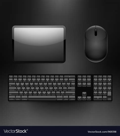 Tablet Keyboard Mouse Royalty Free Vector Image