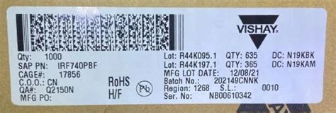 Ir Irf740 Power Mosfet At ₹ 35piece Mosfet Module In Mumbai Id