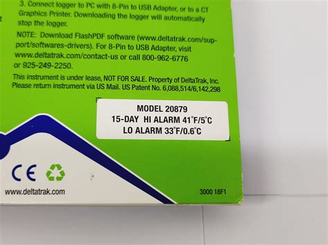 7 Deltatrak Flashlink Vu In Transit Logger 20879 W 1 Flashlink