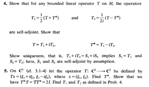 solved 4 show that for any bounded linear operator t on h