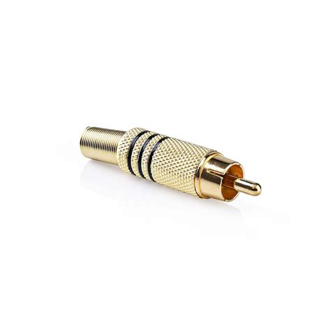 Rca Connector Straight Male Gold Plated Solder Cable Input