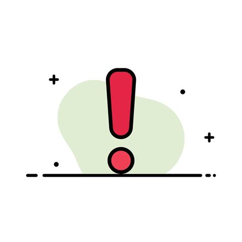 Alert Danger Warning Sign Business Flat Line Filled Icon Vector Banner