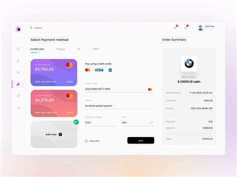 Payment Dashboard UI Design 1 Images Behance