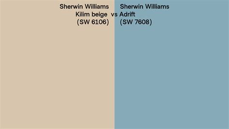 Sherwin Williams Kilim Beige Vs Adrift Side By Side Comparison