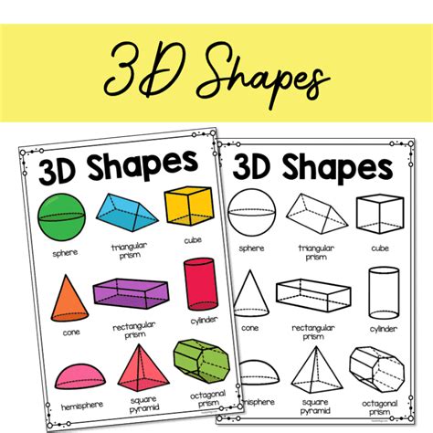 3d Shapes Poster