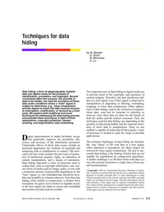 Techniques For Data Hiding P PDF