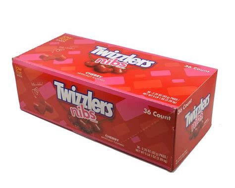 Twizzlers Nibs Red Licorice Bites 36 Box Candy Favorites