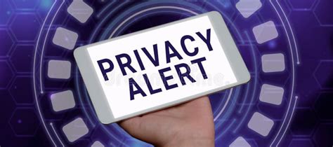 Text Showing Inspiration Privacy Alert Business Concept Warns The User