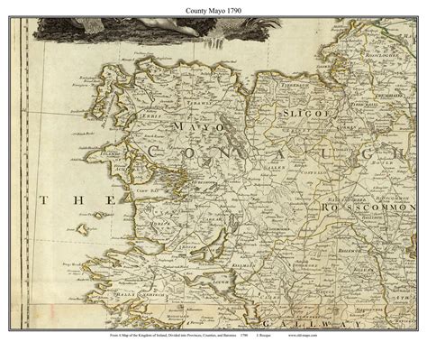 County Mayo Ireland 1790 Roque Old Map Custom Reprint Old Maps