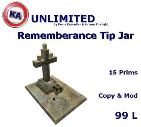 Second Life Marketplace Ka Remembrance Tip Jar