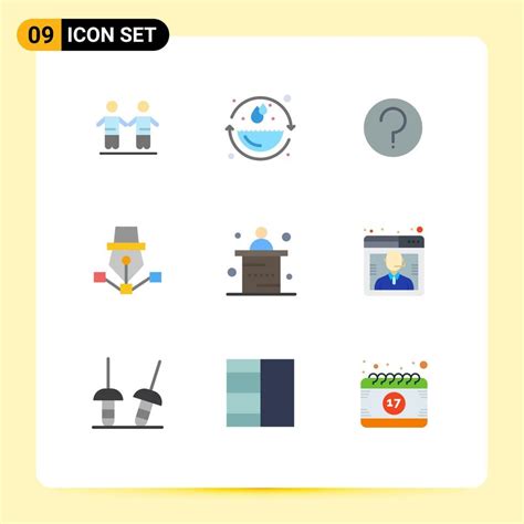 9 Universal Flat Colors Set For Web And Mobile Applications Desk Design Basic Art Pen Editable