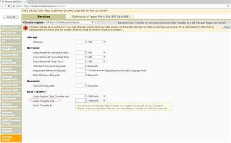 What Is Data Transfer Out In Amazon Glacier Server Fault
