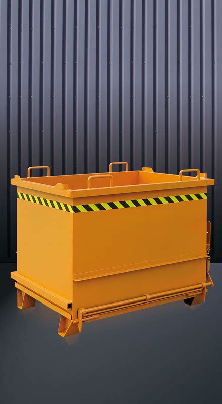 Baustoff Container Mit Klappboden 2035 Anbaugeräte Für Gabelstapler