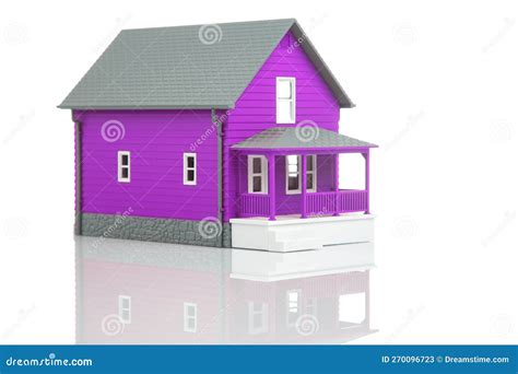 Small Model Of An Apartment Building On A White Background Stock Image