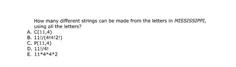 solved how many different strings can be made from the