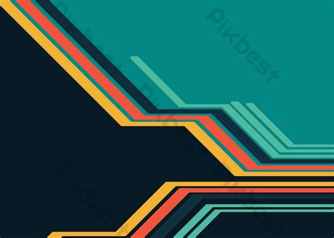 Polyline 70s Straight Multicolor Ai Free Download Pikbest