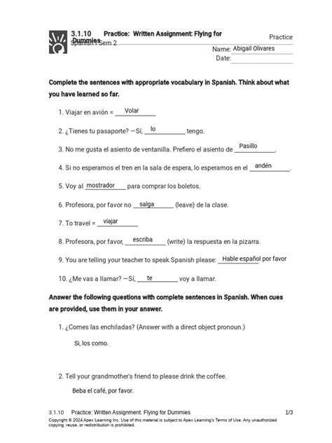 3110 Practice Written Assignment Flying For Dummies Practice Pdf 3110 Practice Written Assignment Flying For Dummies Practice Pdf