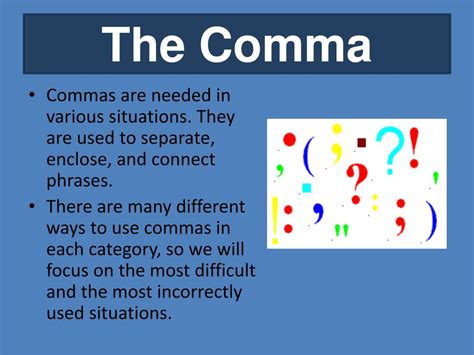 Ppt Commas Colons And Semicolons Powerpoint Presentation Free Download