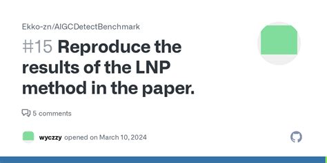 Reproduce The Results Of The Lnp Method In The Paper Issue