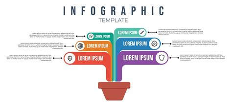 Tree Shaped Data Visualization Infographic Element Vector With