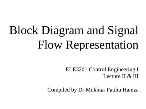 Pdf Block Diagram And Signal Flow Representation