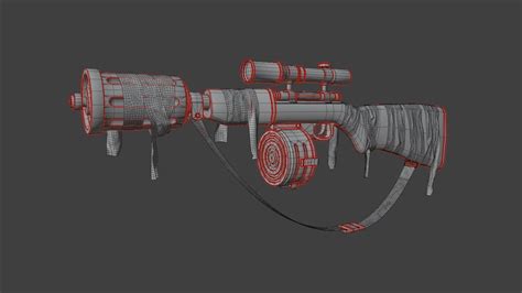 Stylized Sniper Rifle 3d Model By 3dkod