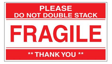 Fragile Labels Please Do Not Double Stack