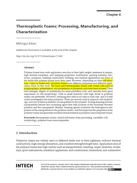 Thermoplastic Foam Pdf Polystyrene Polyethylene