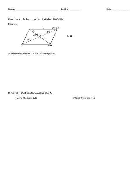 Properties Of Parallelogram Activity Pdf