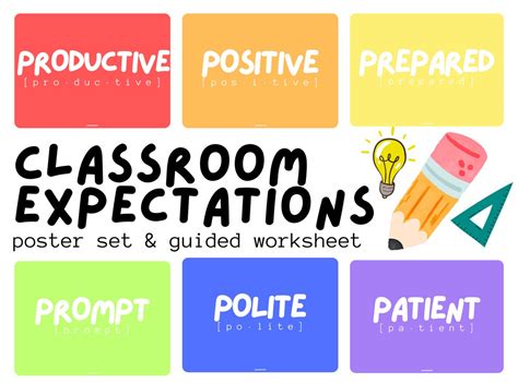 Classroom Expectations Poster Set Mauroartroom Etsy