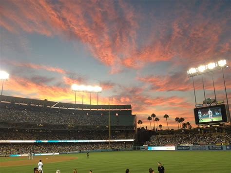 Beautiful Sky Over Dodger Stadium Dodger Stadium Sports Pictures