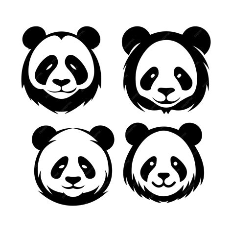Premium Vector Cute Panda Head Icon Vector Illustration