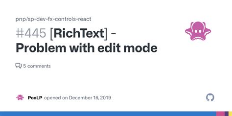 [richtext] problem with edit mode · issue 445 · pnp sp dev fx