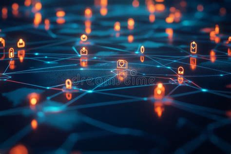 Abstract Digital World Map With Social Network Connections For Global