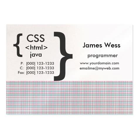 Geek Web Programmer Business Card Templates Zazzle