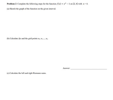 Solved Problem Complete The Following Steps For The Chegg