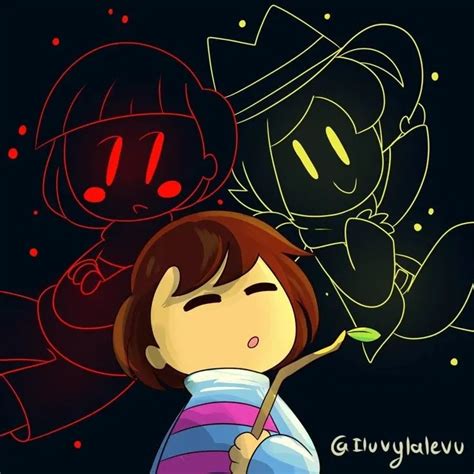 Clover And Chara Undertale Red And Yellow