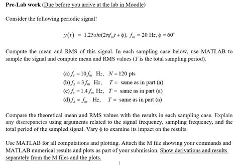 Solved Pre Lab Work Due Before You Arrive At The Lab In Chegg