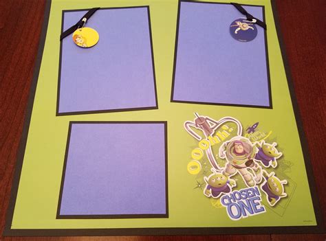 Disney Pixar Toy Story Scrapbook Layout Premade 1 Page 12 X 12 Ft Buzz
