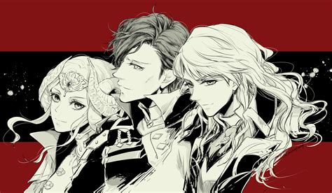 Edelgard Von Hresvelg Hubert Von Vestra And Ferdinand Von Aegir Fire