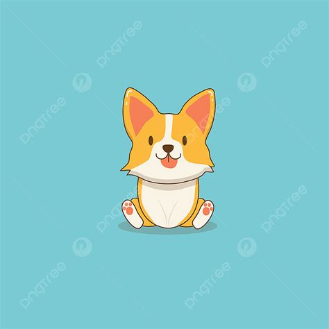 可愛的柯基犬圖片小狗卡通 柯基犬 狗兒 插畫用圖向量圖案素材免費下載，png，eps和ai素材下載 Pngtree
