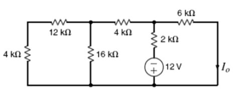 Solved A Find Io Using Resistor Combinationsb Find The